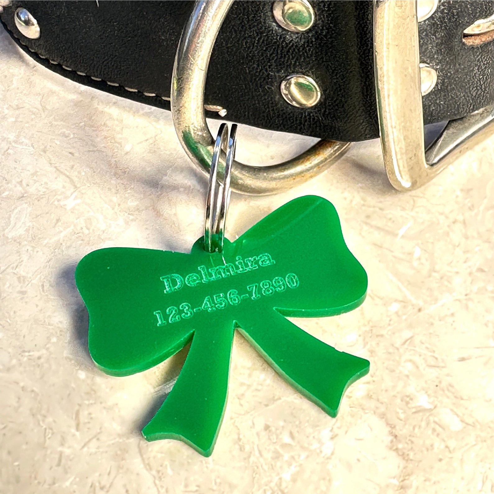 Dog Ribbon Name Tags, Holiday Dog Tag, Ribbon Name Tags, Dog Id Tag ...