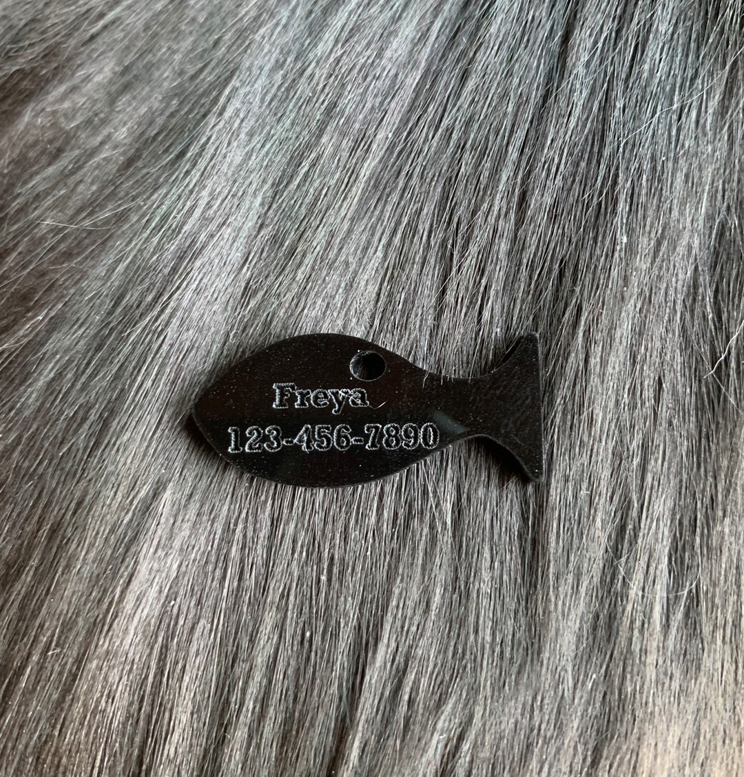 Fish Cat Tag, Cat Name Tag, Cute Pet Id Tag, Pet Tags, Cat Collar Tag ...