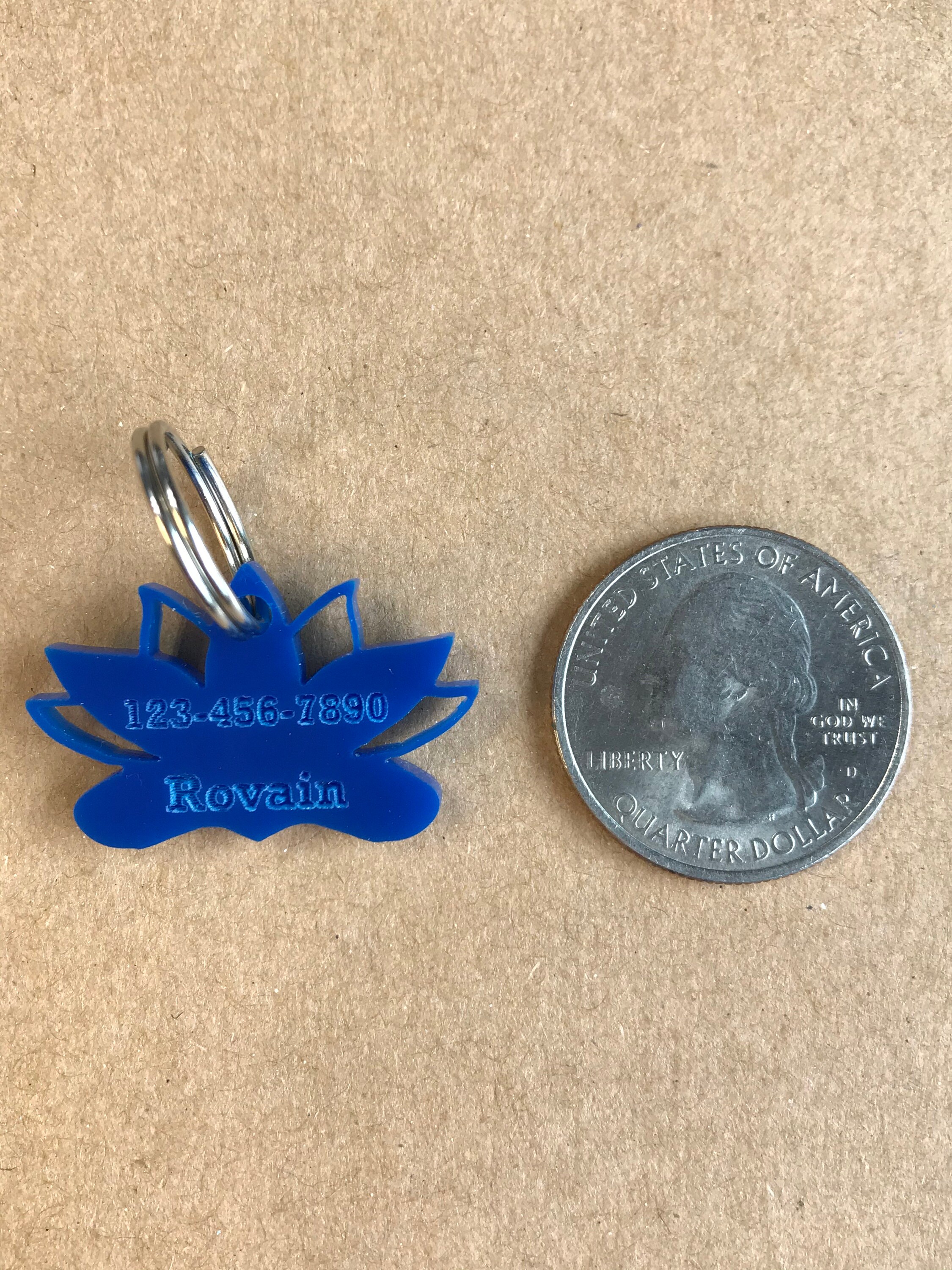 Lotus Flower Pet Tag, Cat Id Tag, Cat Collar Tag, Kitten Tag, Flower ...