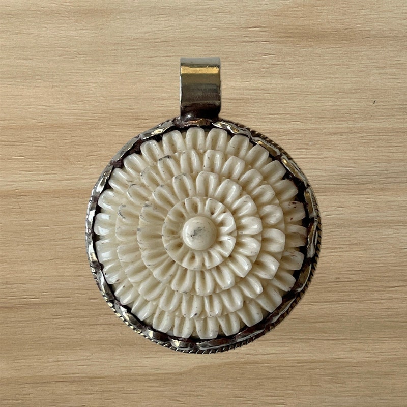 Carved Bone Pendant - Etsy