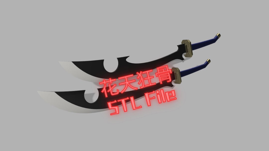 3D File-anime Dual Scimitar Swords - Etsy
