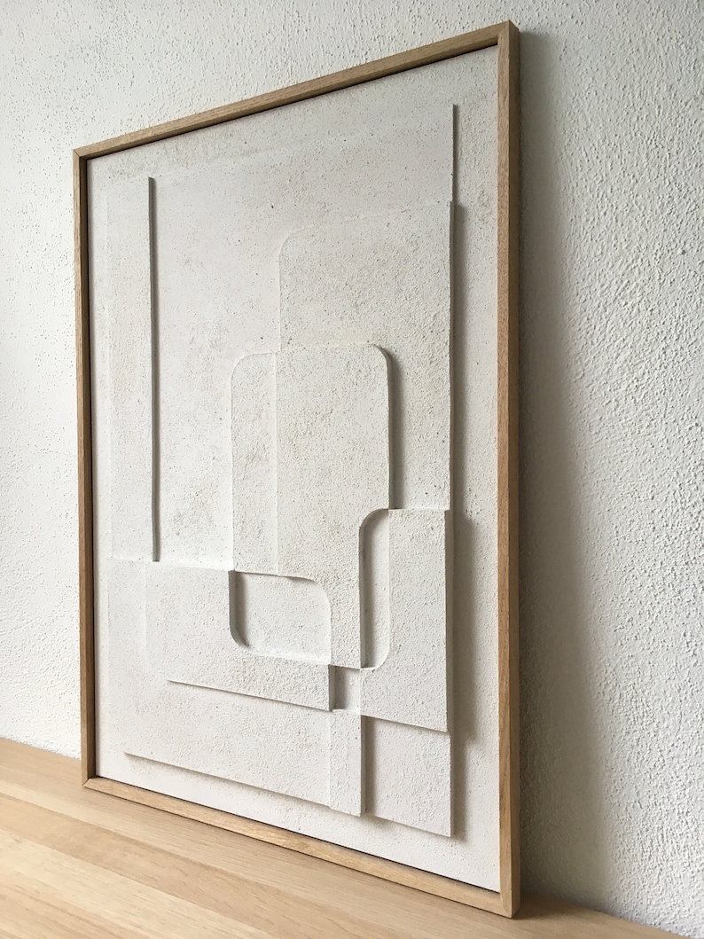 Reliëf kunst aan de muur minimalisme wand decor moderne - Etsy Nederland
