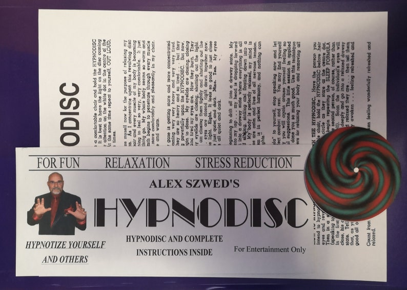 HYPNO DISC Self Hypnosis & Hypnotize Your Friends - Etsy