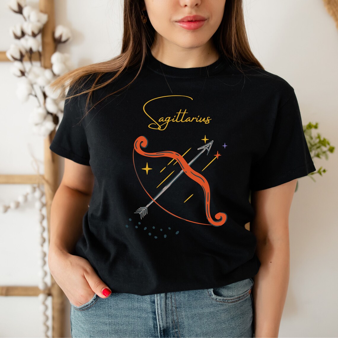Sagittarius Womens Zodiac Sign T Shirt Horoscope Etsy