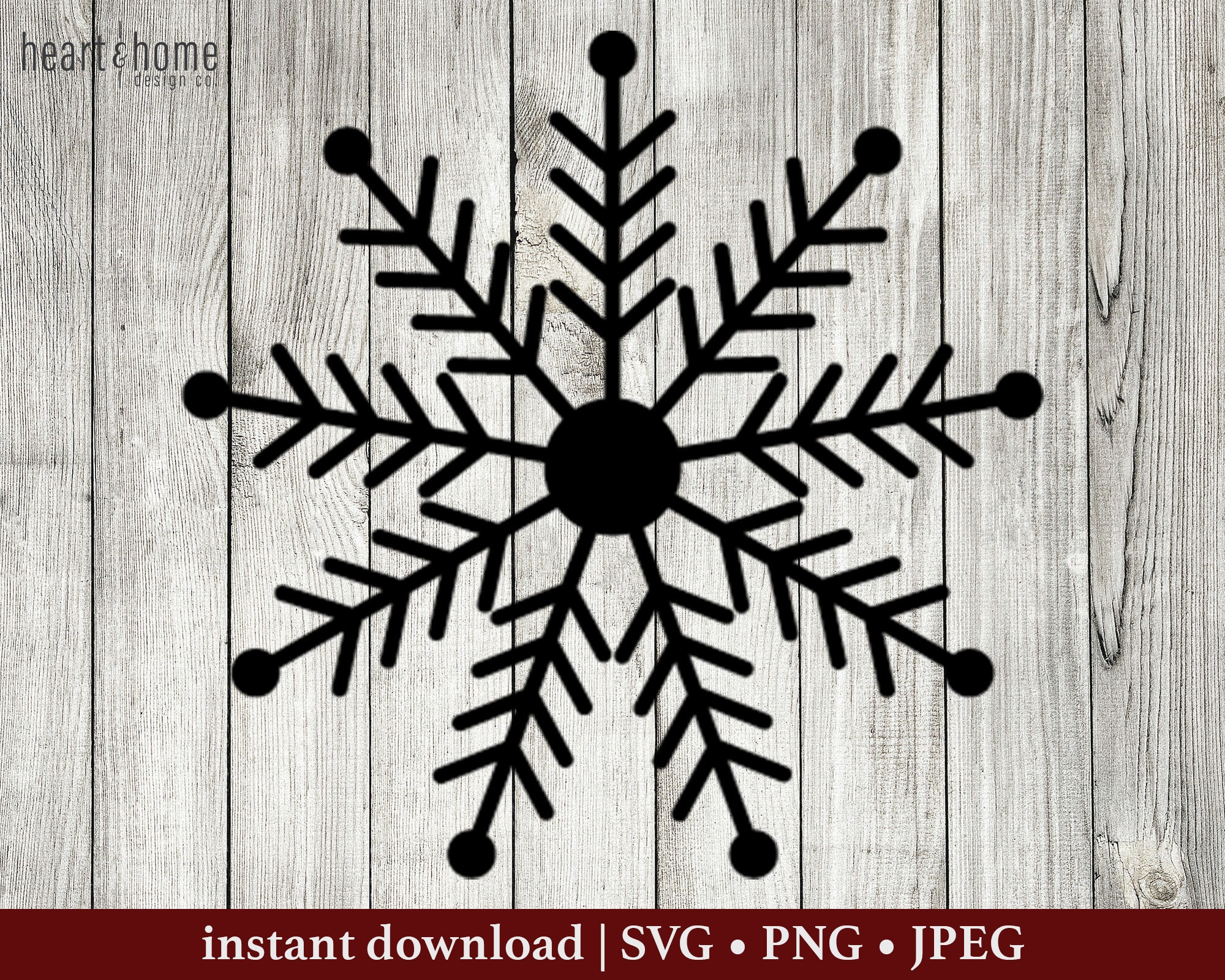 Snowflake SVG PNG JPG Instant Download - Etsy