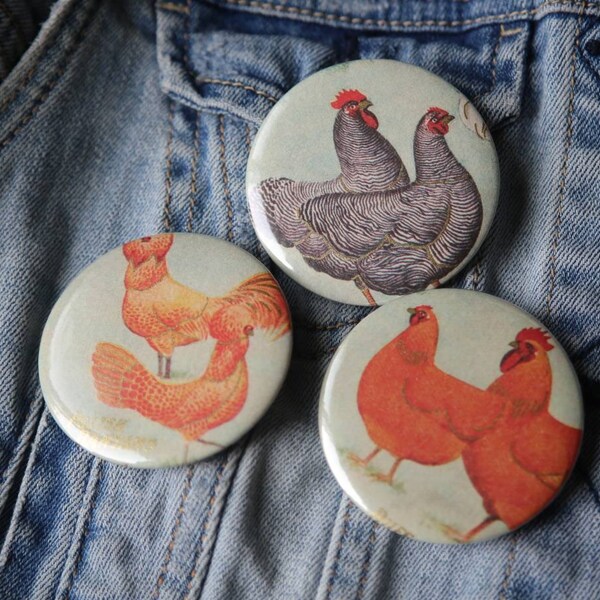 Chicken Buttons - Etsy
