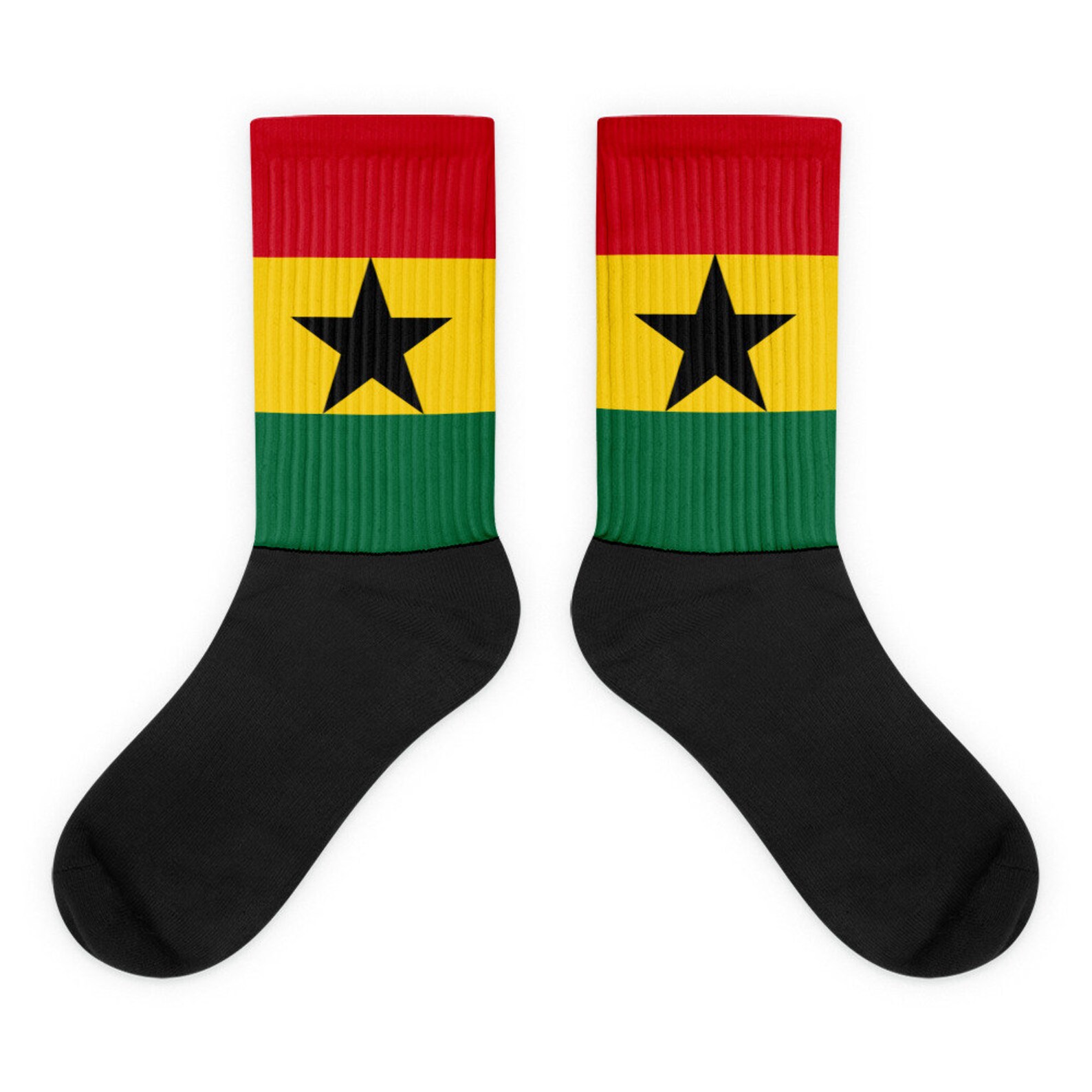 Ghana Travel Themed Socks Ghanaian Flag Inspired Sublimation | Etsy