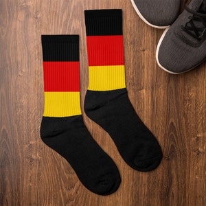 Germany German Flag Inspired Socks - Crew Length - Adult Unisex Men's ...