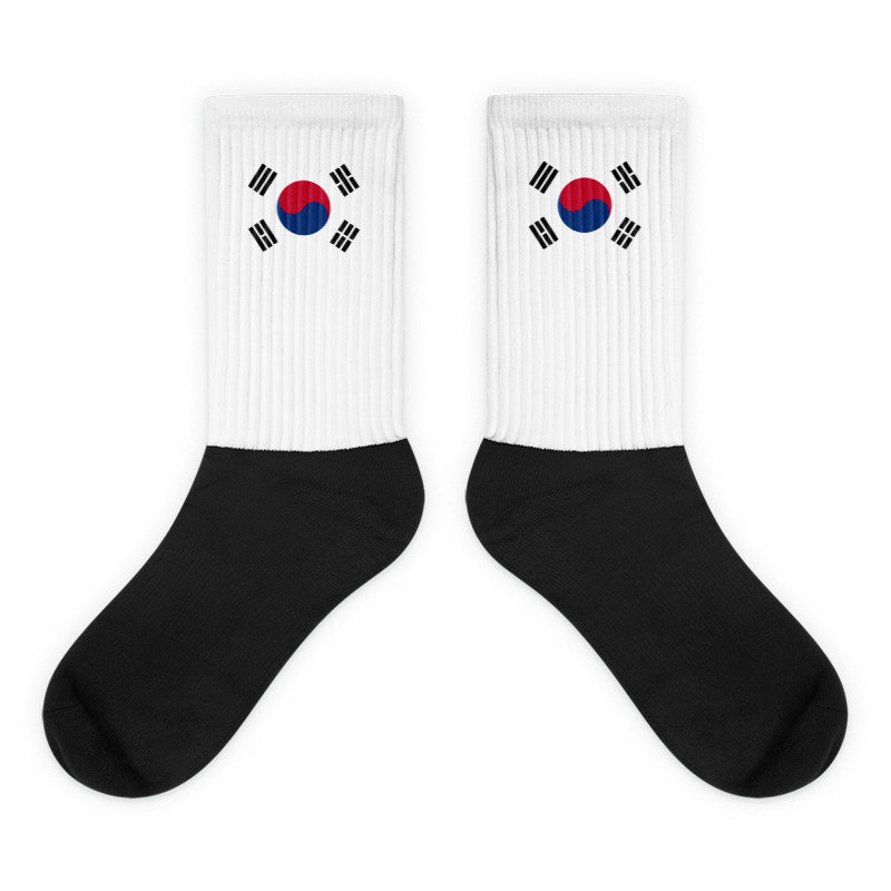South Korea Korean Flag Inspired Crew Socks Adult Unisex - Etsy
