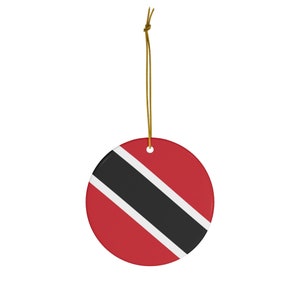 Trinidad & Tobago Ceramic Christmas Ornament Trinidadian Trini Flag ...