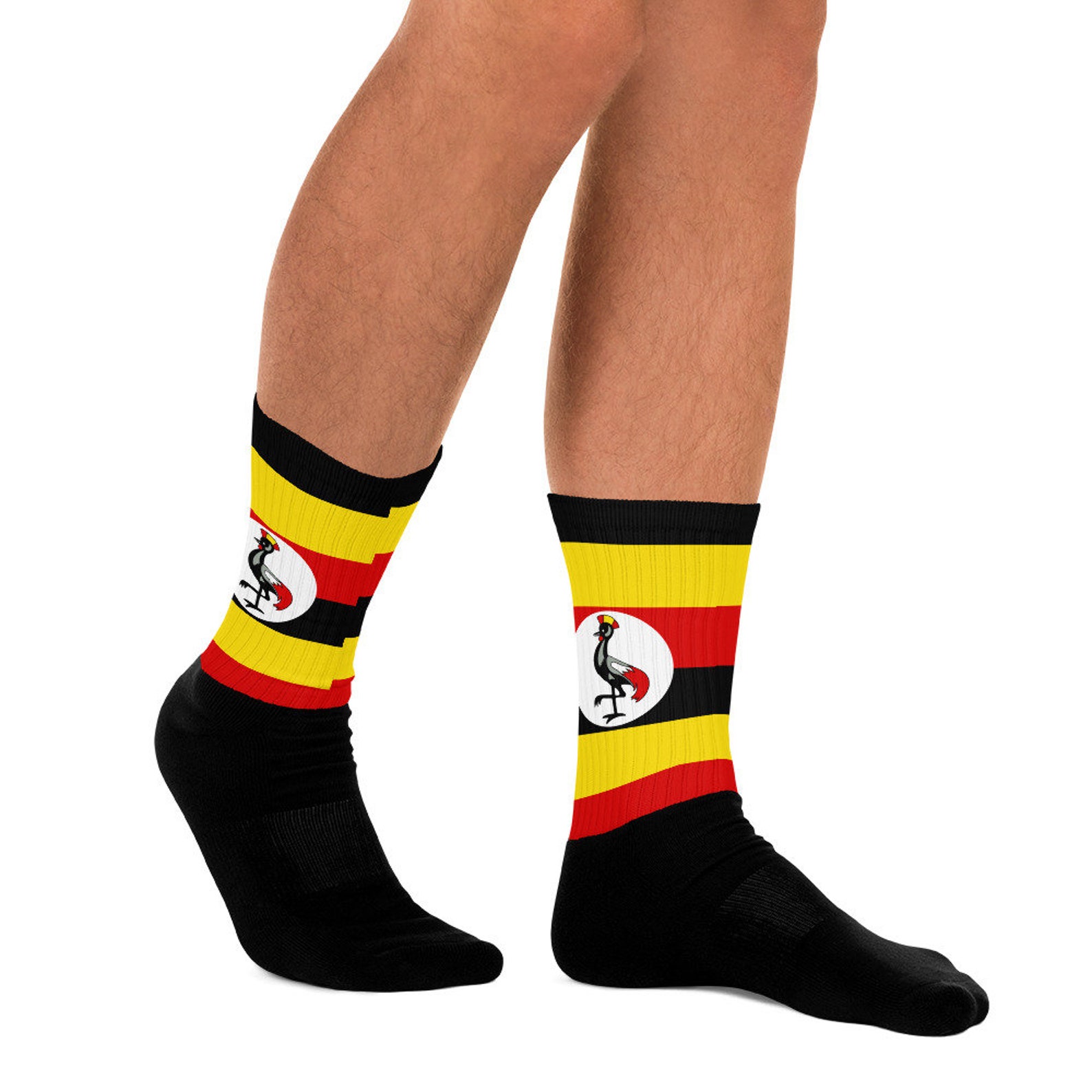 Uganda Travel Themed Socks Ugandan Flag Inspired Sublimation | Etsy