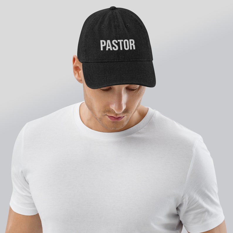 Pastor Denim Hat Embroidered Cap Christian Career Job Themed | Etsy