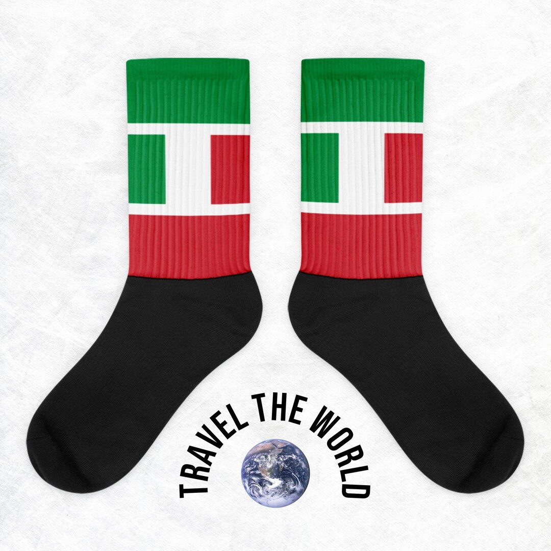 Italian Flag Socks: Cushioned Travel Souvenir - Etsy