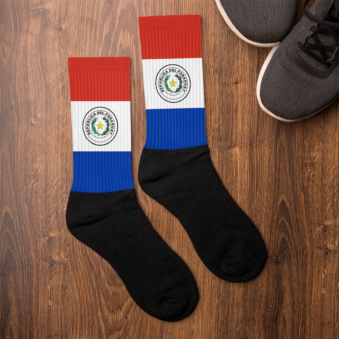 Paraguay Socks - Paraguayan Flag Inspired Sublimation Print, Adult ...