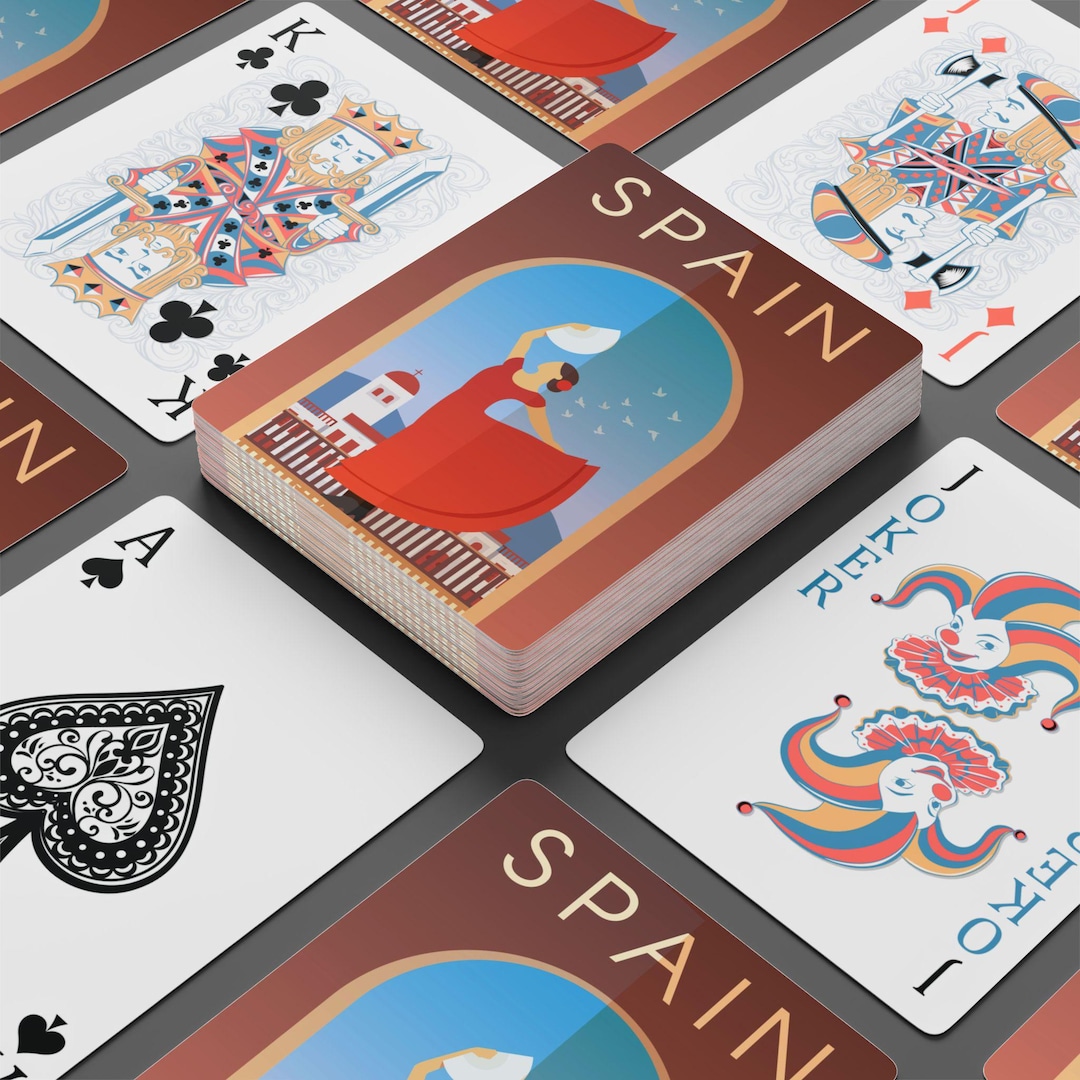 Spain Playing Cards: Travel Souvenir Deck - Poker Game Night - Etsy