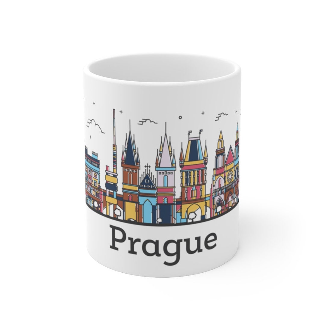 Prague Coffee Mug 11oz City Landmarks Skyline Architecture Czechia ...