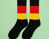 Germany German Flag Inspired Socks Crew Length Adult | Etsy