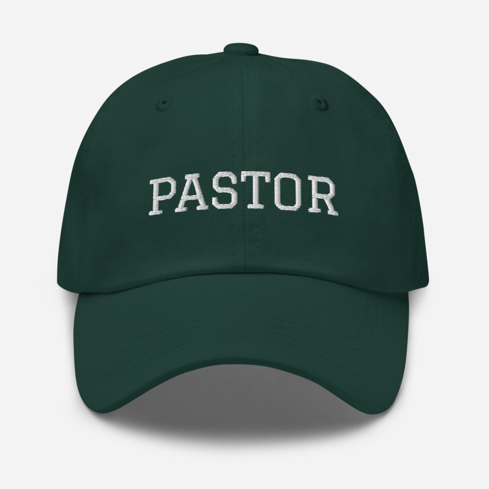Pastor Embroidered Hat Chino Cotton Twill Adjustable Strap | Etsy