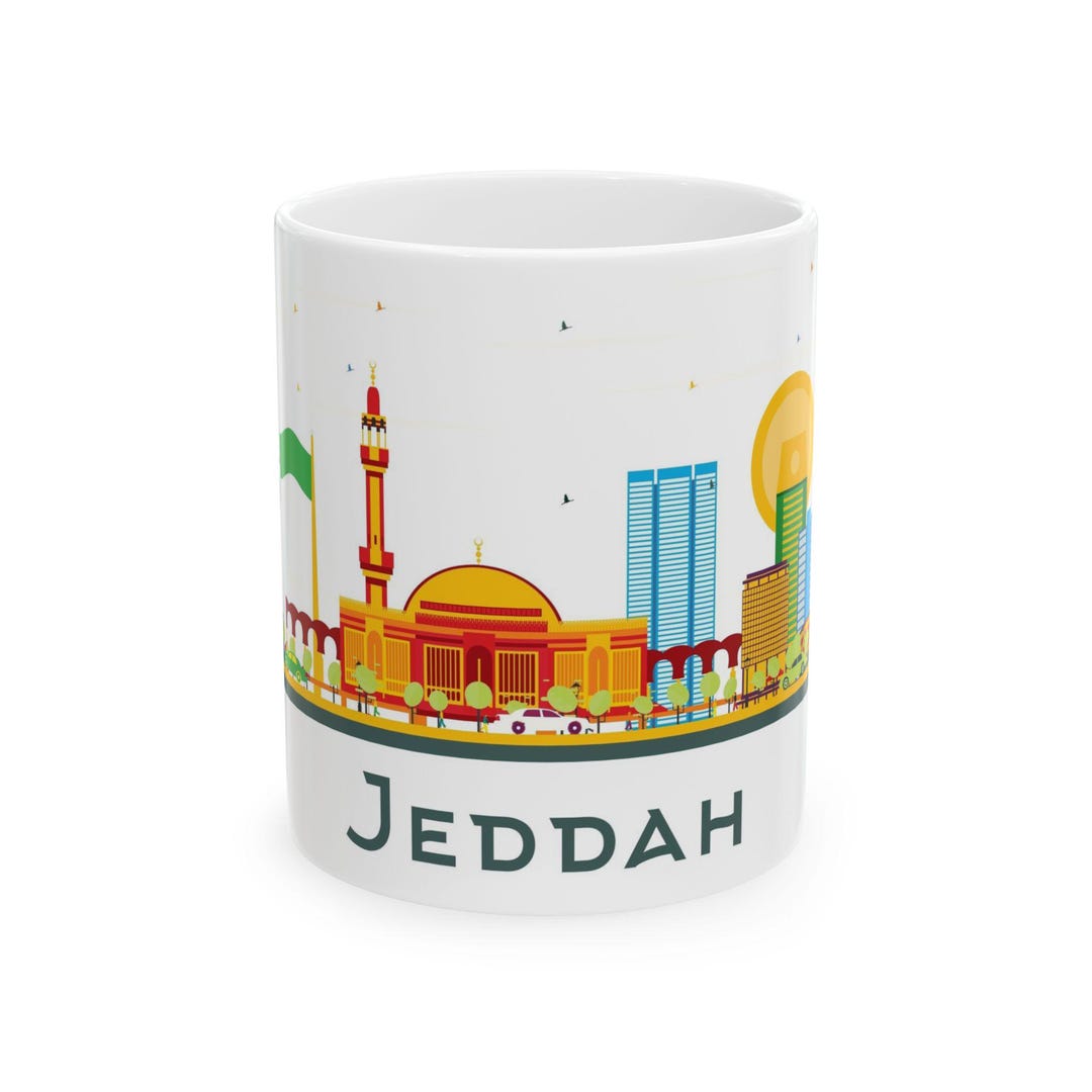 Jeddah Saudi Arabia Coffee Mug: City Skyline Souvenir - Etsy