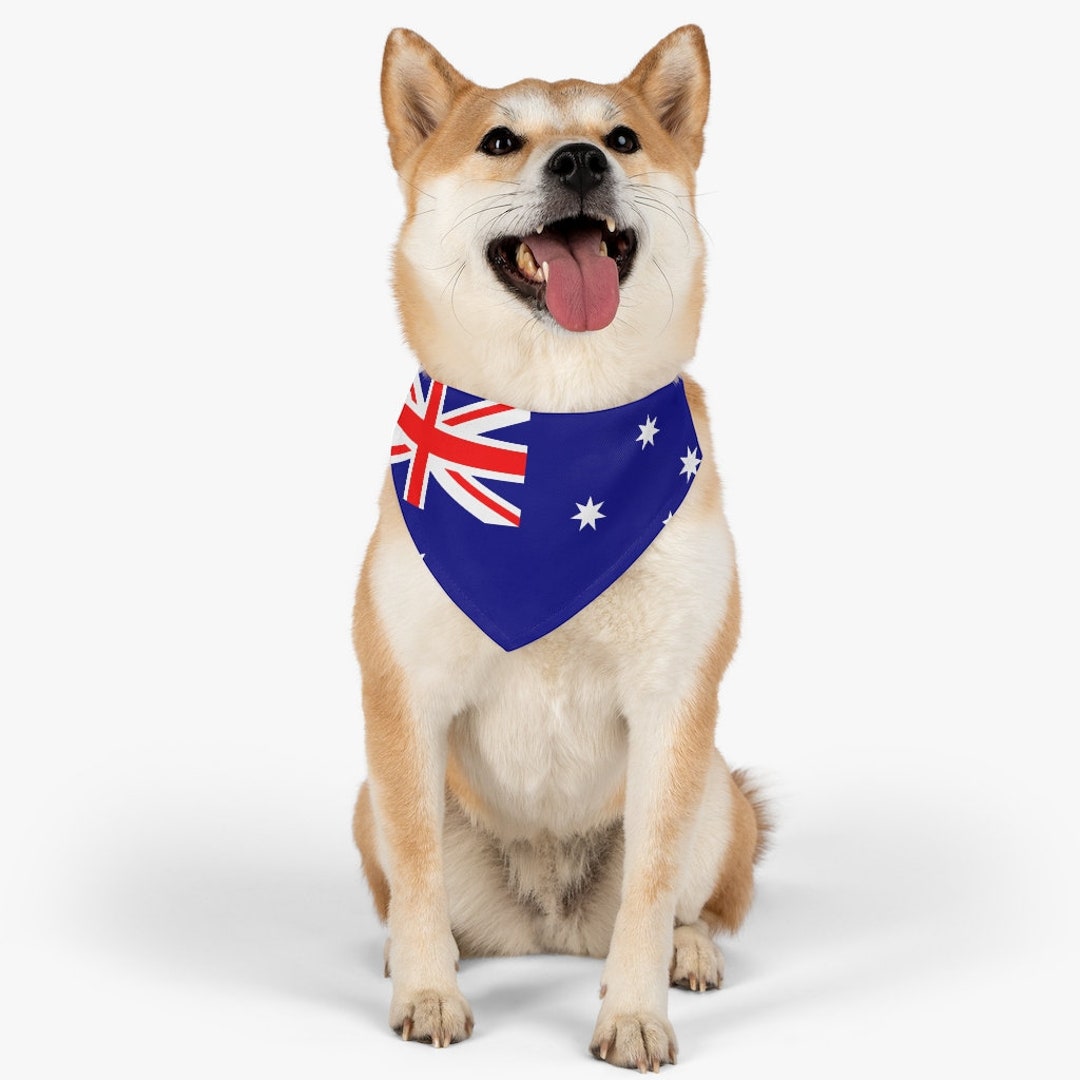 Australian Flag Dog Bandana: Adjustable Pet Collar - Etsy