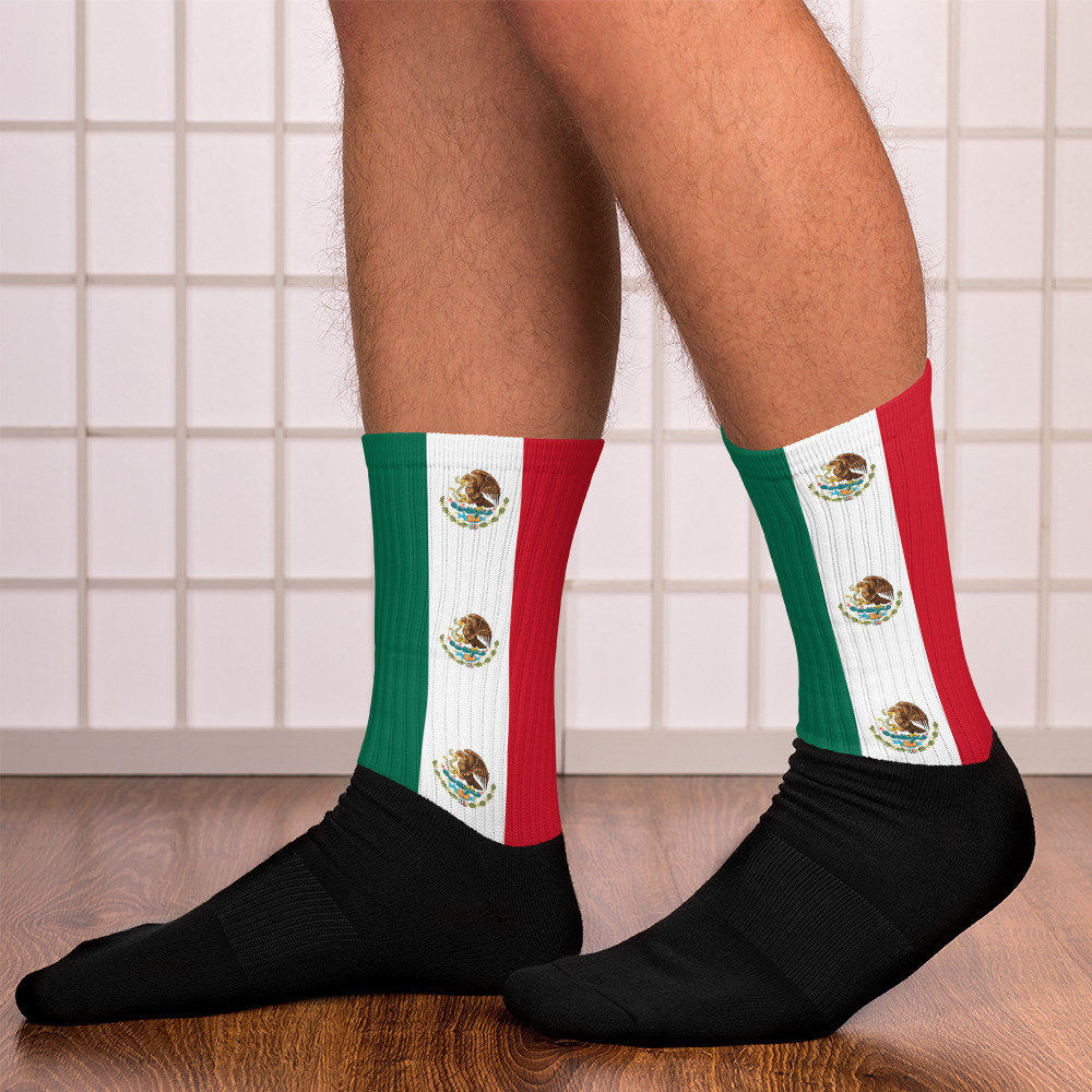 Mexico Mexican Flag Socks Crew Length Adult Unisex - Etsy