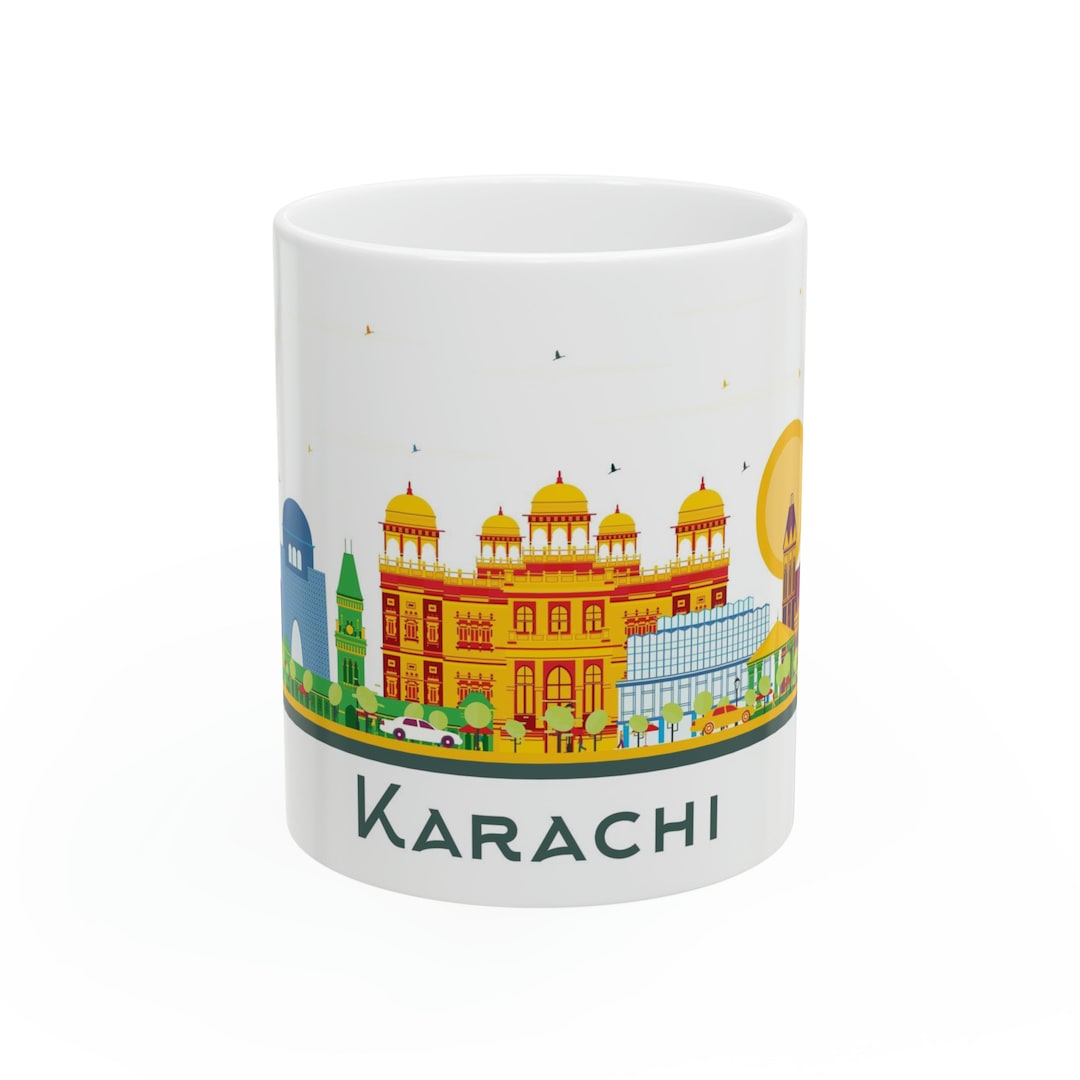 Karachi Pakistan Coffee Mug - 11oz Ceramic With Handle - City Skyline ...
