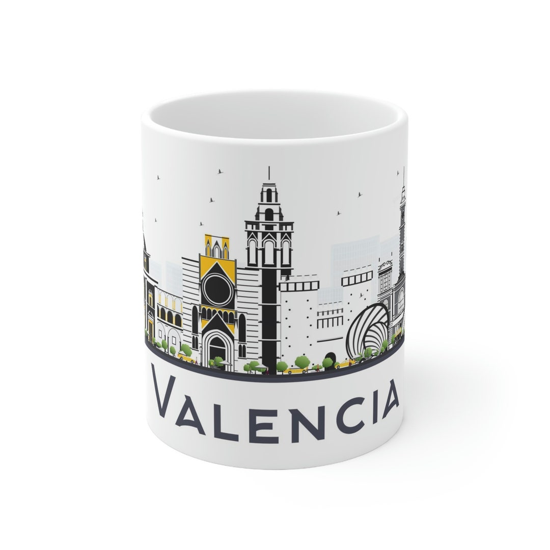 Valencia Coffee Mug 11oz - Spain, Spanish Travel, City Skyline ...