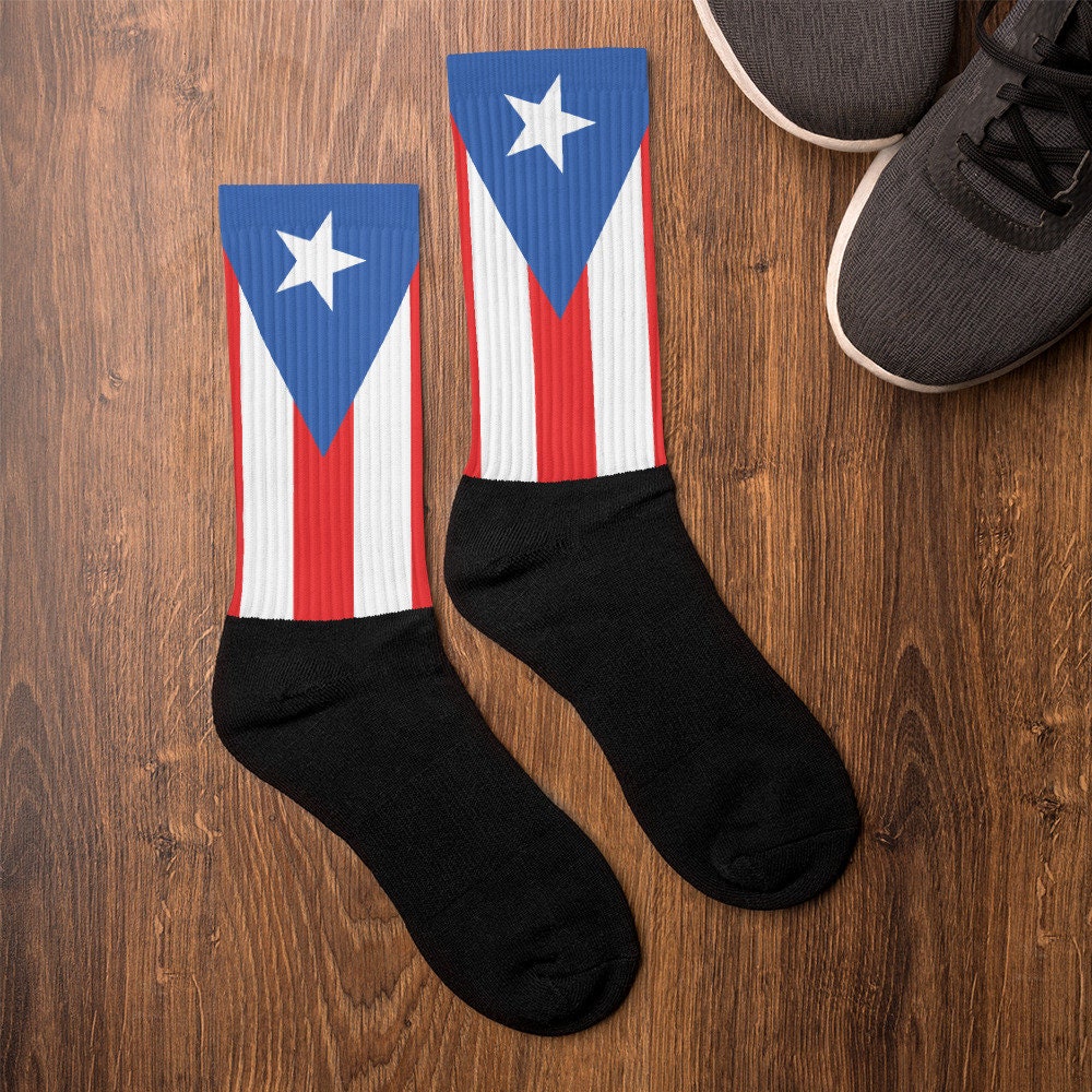 Puerto Rico Socks Puerto Rican Flag Inspired Sublimation Print | Etsy