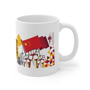 China Coffee Mug 11oz - Chinese World Travel Themed, Banner With ...