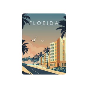 Florida Beach Playing Cards | Retro Art Deco Deck - Etsy