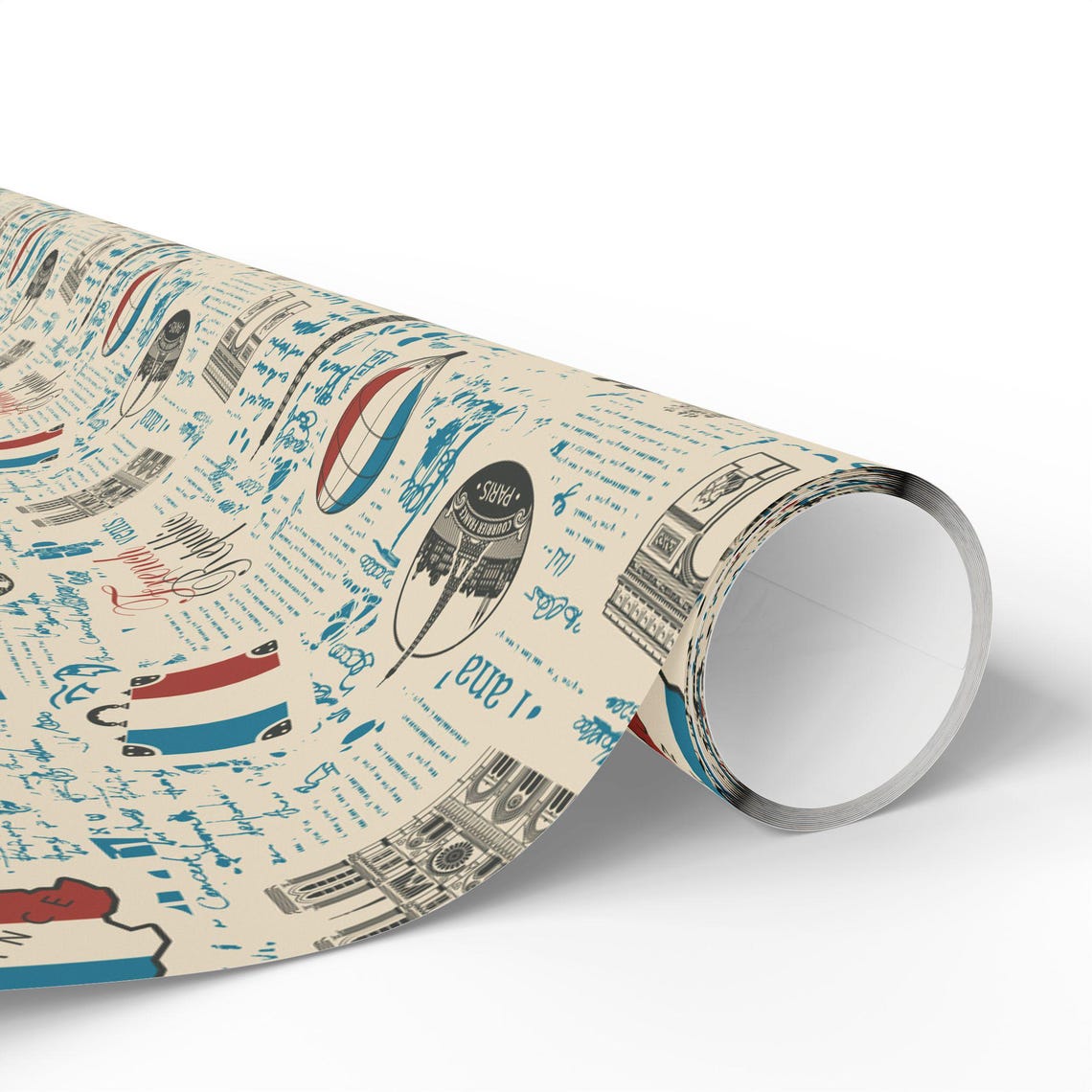 Parisian Newspaper Wrapping Paper: Eiffel Tower Gift Wrap - Etsy