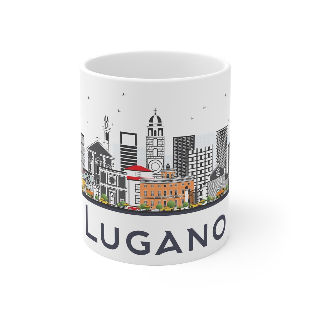 Lugano Switzerland Coffee Mug: Swiss City Skyline Souvenir - Etsy