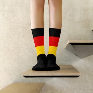 Germany German Flag Inspired Socks - Crew Length - Adult Unisex Men's ...