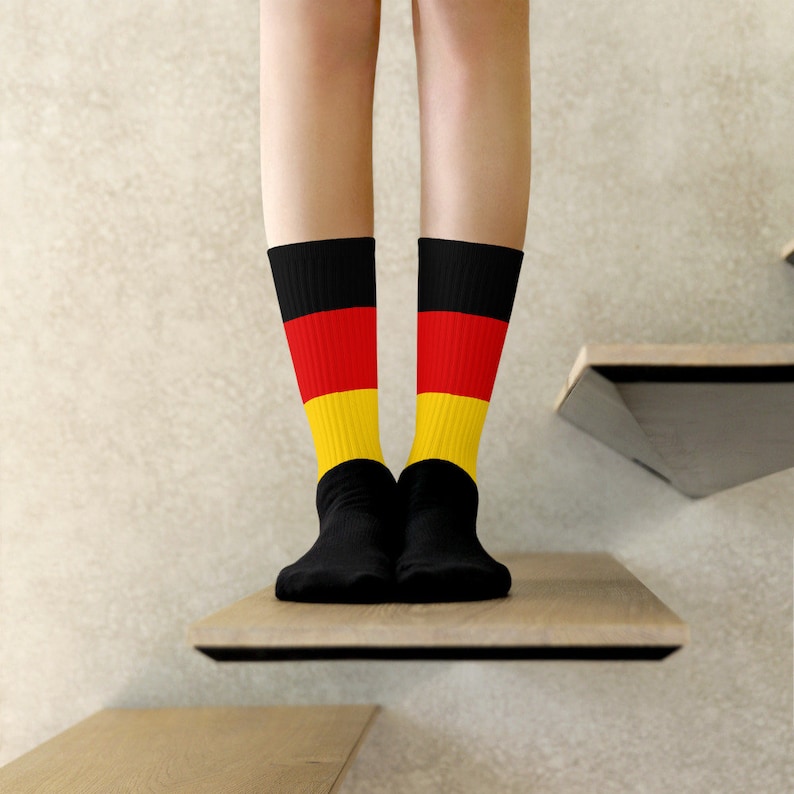Germany German Flag Inspired Socks Crew Length Adult | Etsy