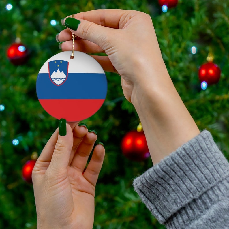 Slovenia Flag Christmas Ornament, European Travel Gift - Etsy