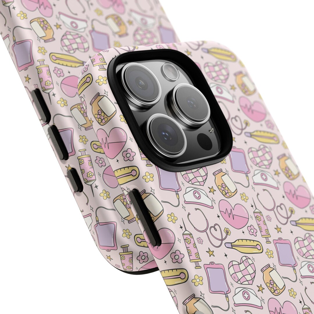 Medical Phone Case – Pastel Nurse Pattern, Dual Layer - Etsy