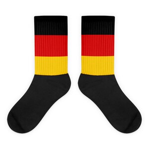 Germany German Flag Inspired Socks - Crew Length - Adult Unisex Men's ...