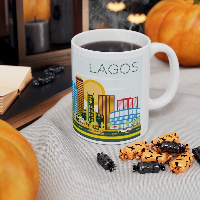 Lagos Nigeria Coffee Mug: City Skyline Travel Gift - Etsy