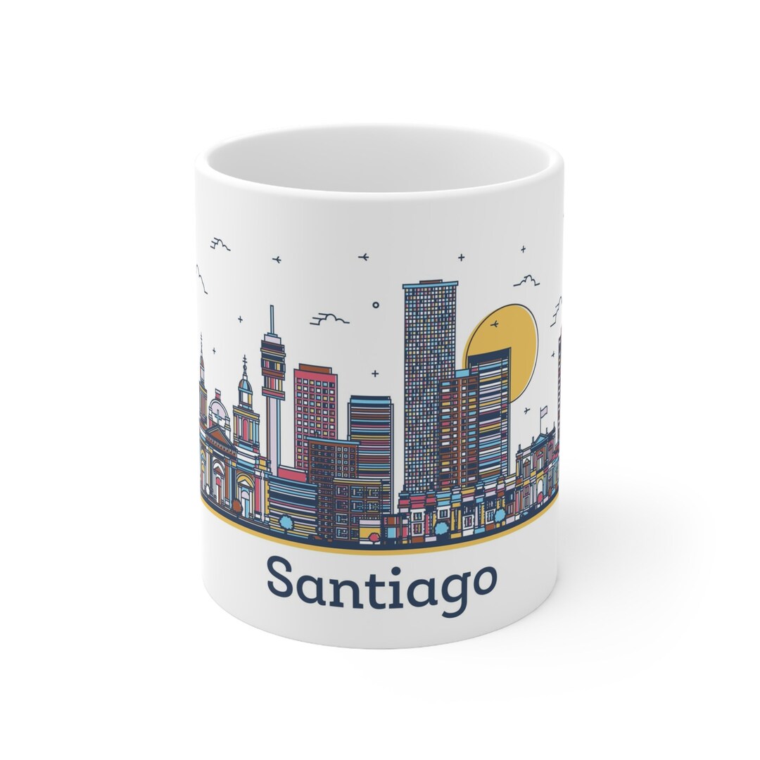 Santiago Chile Coffee Mug: Chilean City Skyline Travel Souvenir - Etsy