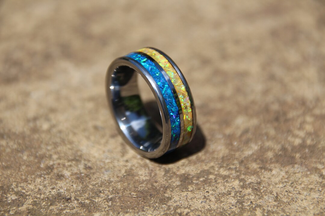 Ukraine Flag Opal Ring - Etsy