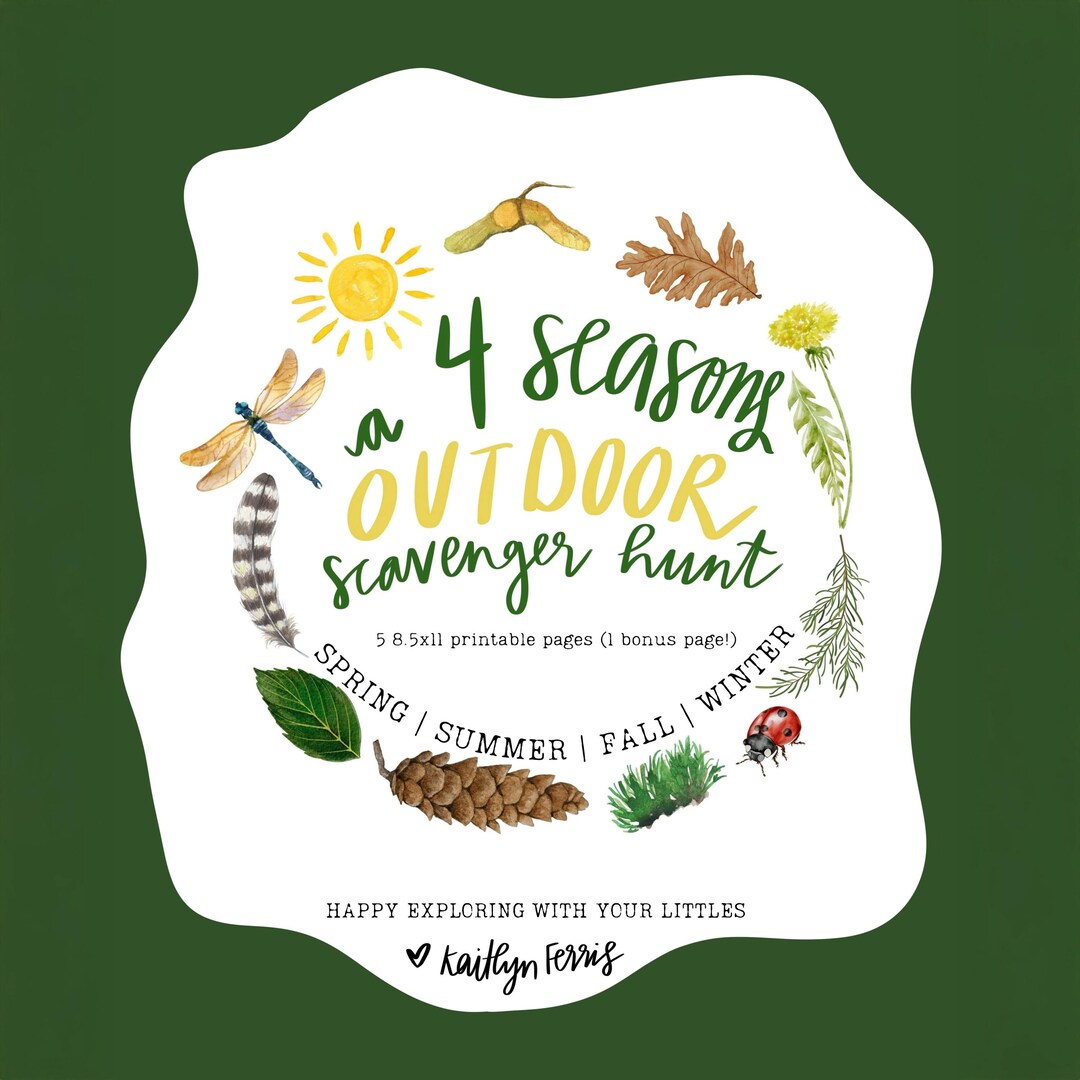 Toddler Seasons Scavenger Hunt Printable | Outdoor Nature Activity ...