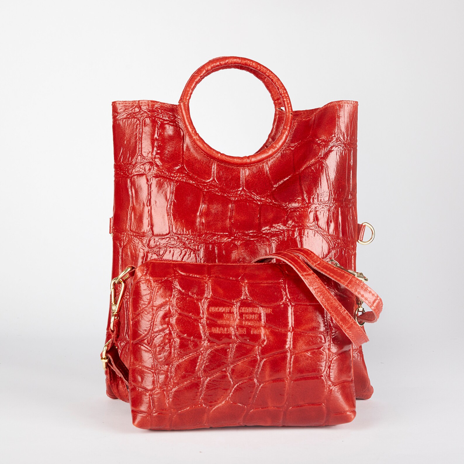 Red Croc Print Shopper Bag / Red Shoulder Bag / Red Crossbody - Etsy UK