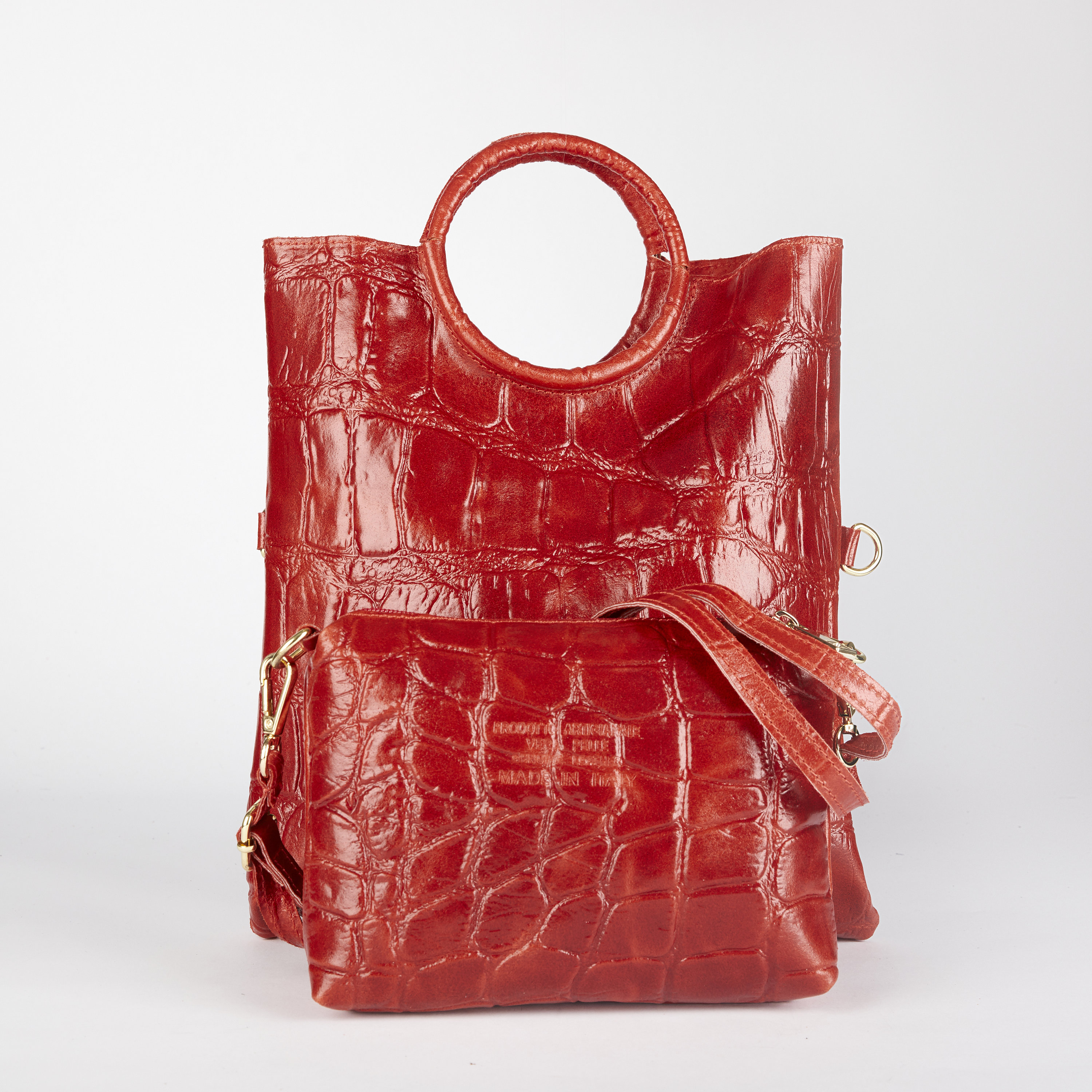 Red Croc Print Shopper Bag / Red Shoulder Bag / Red Crossbody - Etsy UK