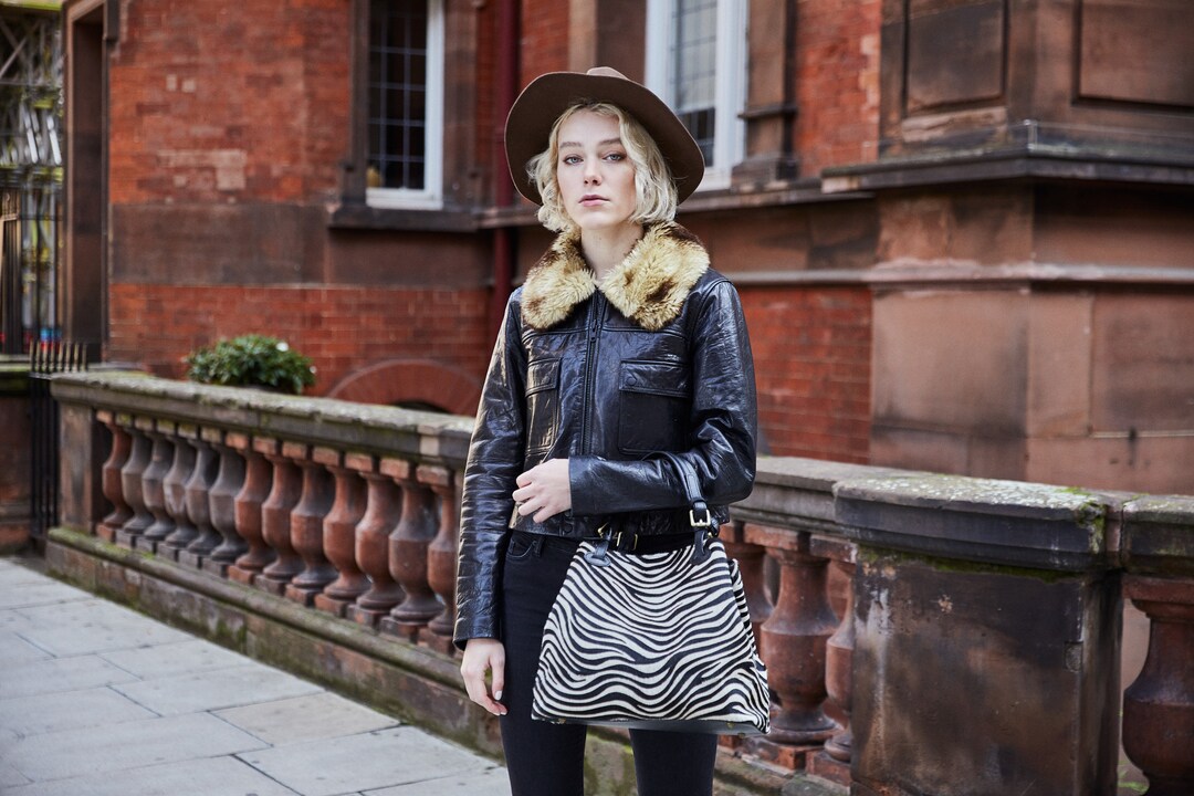 Zebra Print Tote Bag / Zebra Leather Bag / Zebra Crossbody Bag / Animal ...