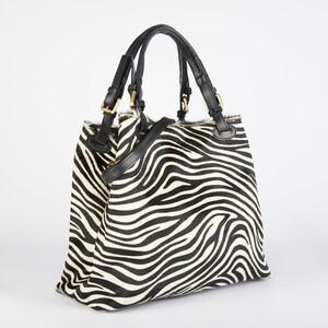 Zebra Print Tote Bag / Zebra Leather Bag / Zebra Crossbody Bag / Animal ...