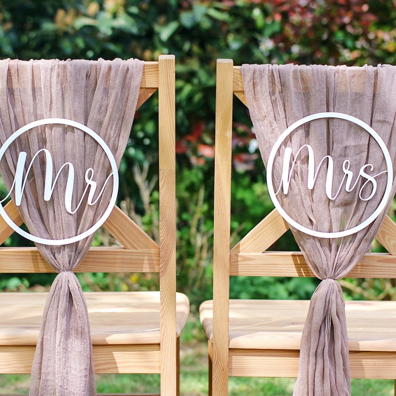 Mr and Mrs Chair Sign - Etsy
