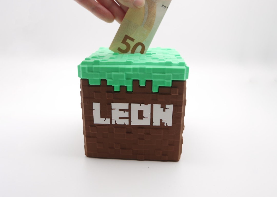 Personalized Minecraft-style Money Box With Name - Gift Idea for ...
