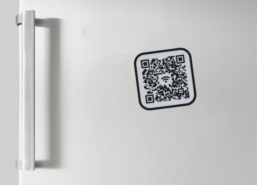 WLAN Wifi QR Code Fridge Magnet or Coaster - No More Password Sharing ...