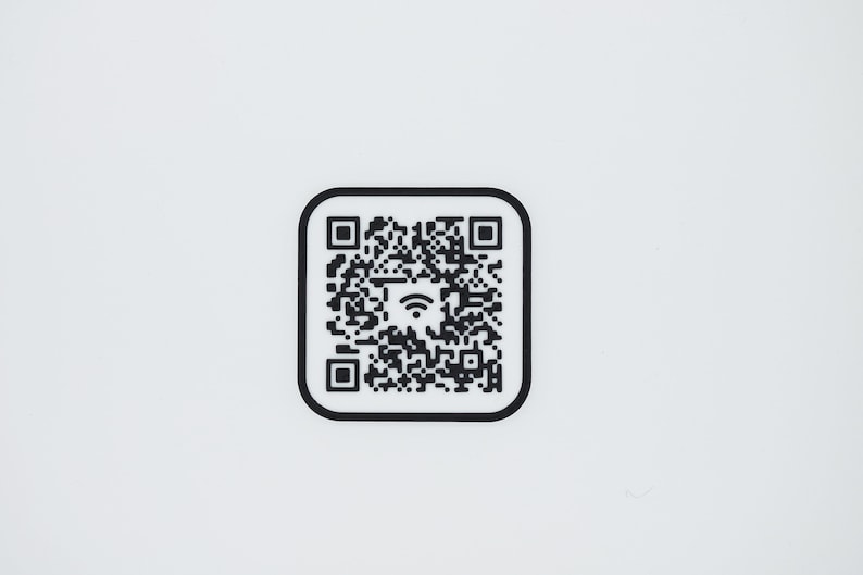 WLAN Wifi QR Code Fridge Magnet or Coaster - No More Password Sharing ...