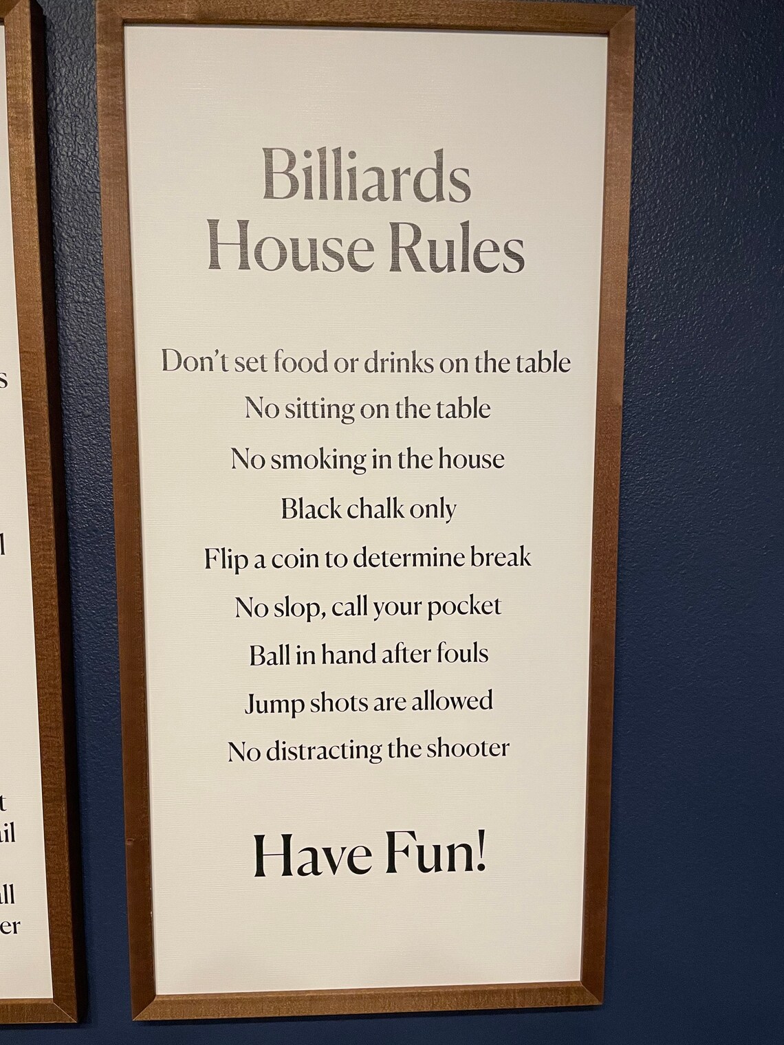 Pool, 8 Ball, or Billiards House Rules Sign Custom Personalized Pool ...